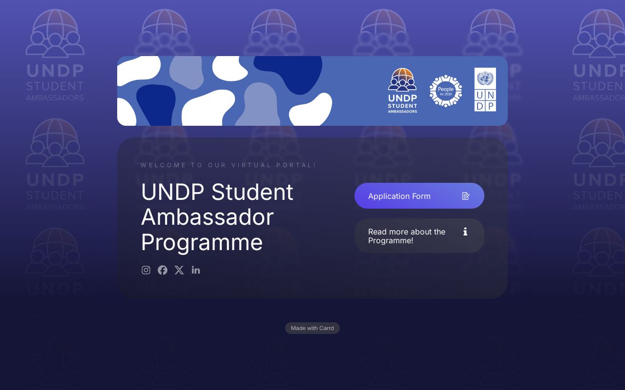 UNDP Student Ambassador Programme